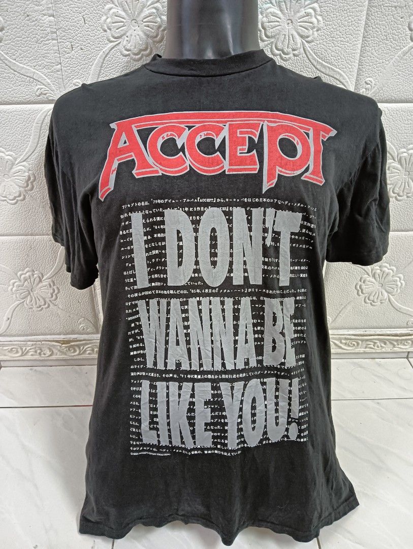 VINTAGE ACCEPT BAND T-SHIRT, Men's Fashion, Tops & Sets, Tshirts & Polo ...