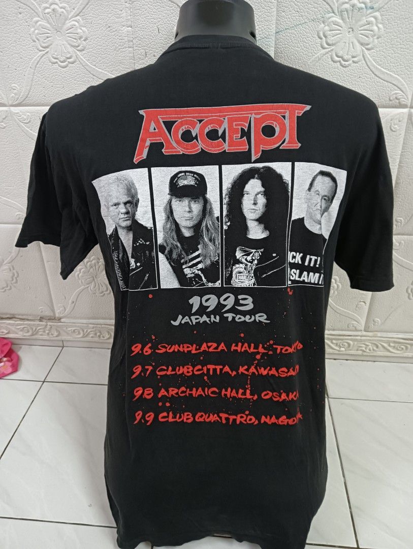 VINTAGE ACCEPT BAND T-SHIRT, Men's Fashion, Tops & Sets, Tshirts & Polo ...
