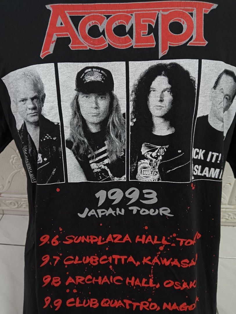 VINTAGE ACCEPT BAND T-SHIRT, Men's Fashion, Tops & Sets, Tshirts & Polo ...