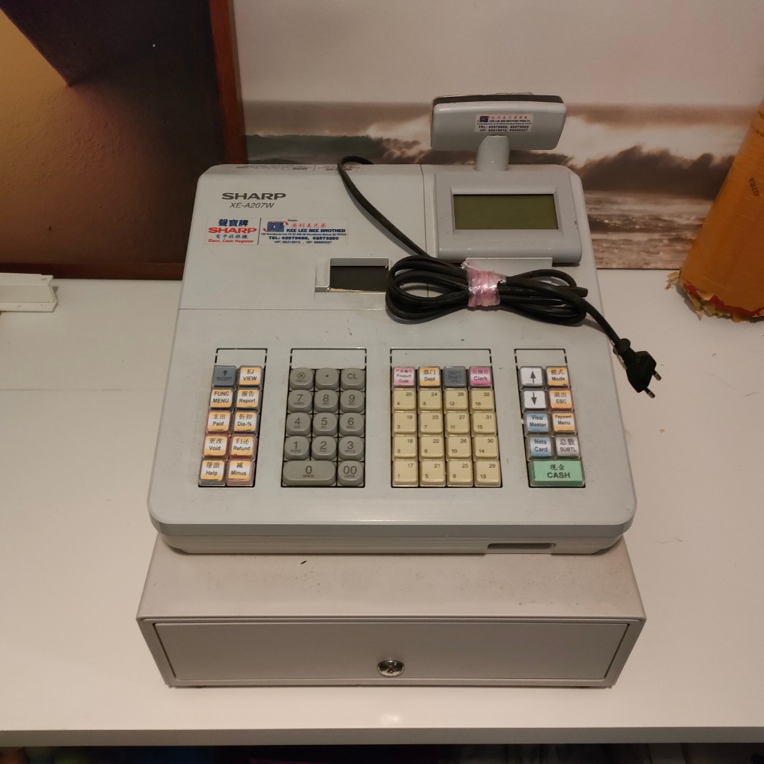 Vintage Sharp Cash Register, Computers & Tech, Office & Business ...
