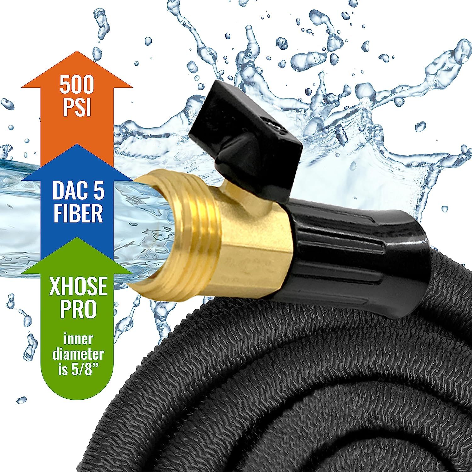 X-Hose Pro Expandable Garden Hose 100 Ft, Heavy Duty Lightweight ...