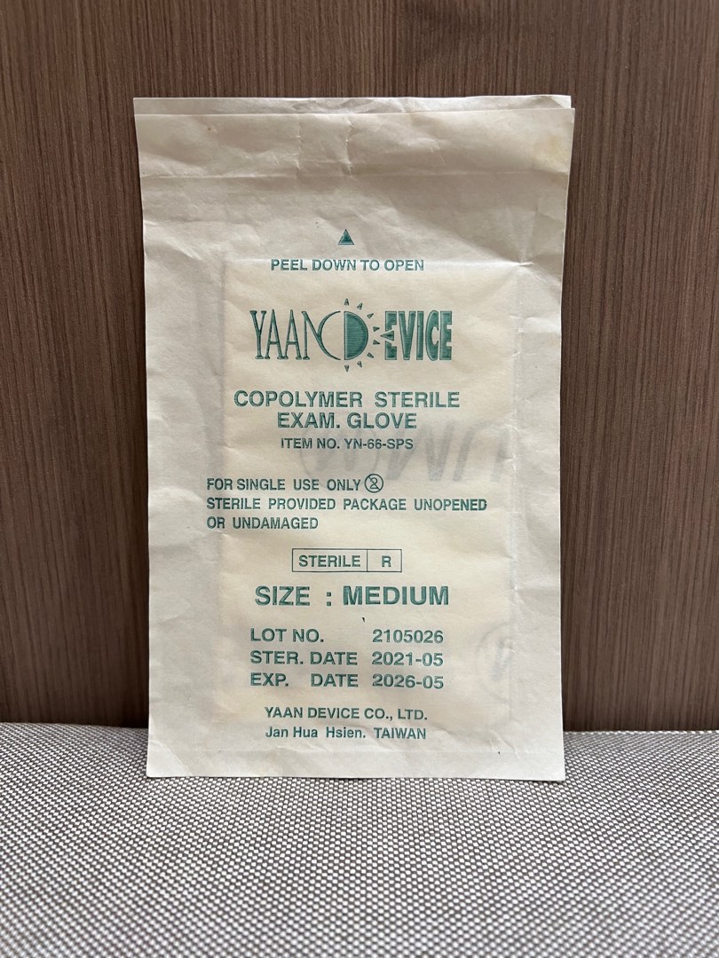 Yaan Device COPOLYMER STERILE EXAMINATION GLOVE (Size M), Health ...