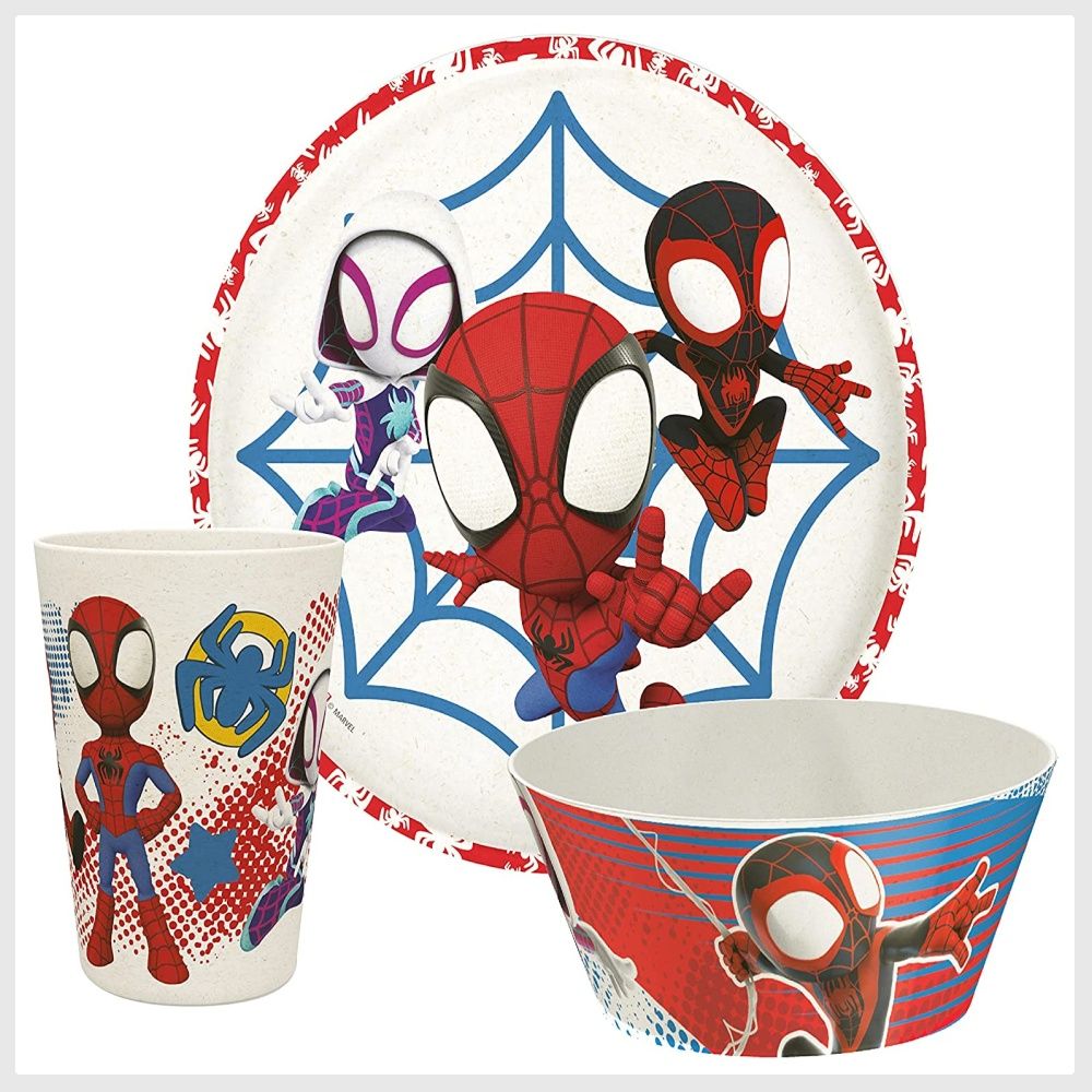Zak Designs Marvel Spider-Man Dinnerware Set for Kids Includes 8" Plate ...