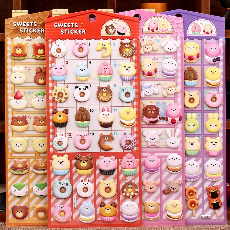 12 piece pop up cute cartoon sticker suitable for children birthday ...