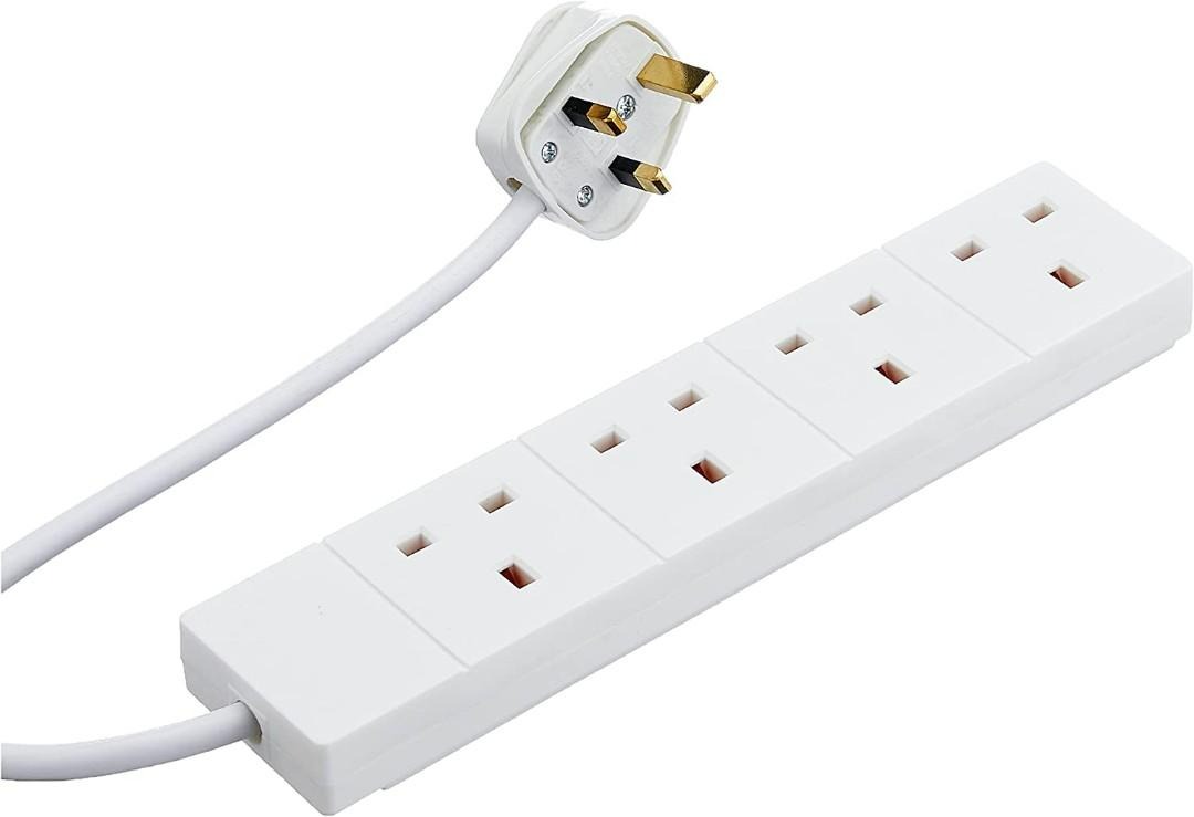 2702) Pro-elec 4 Gang 4 Way Extension Lead Extension Socket Extension ...