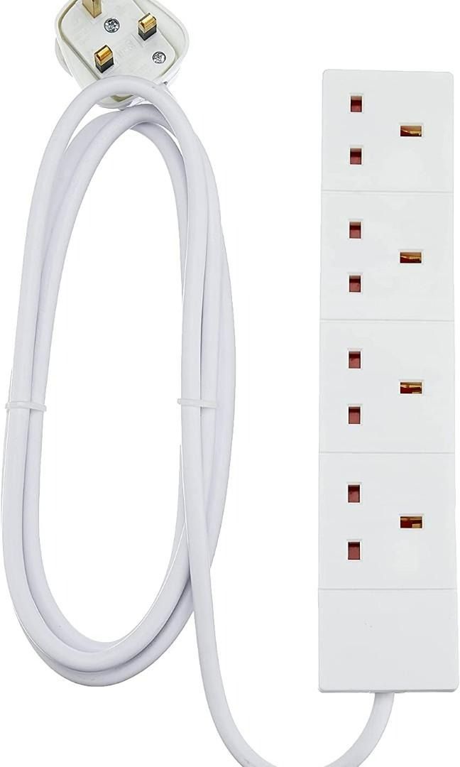 2702) Pro-elec 4 Gang 4 Way Extension Lead Extension Socket Extension ...