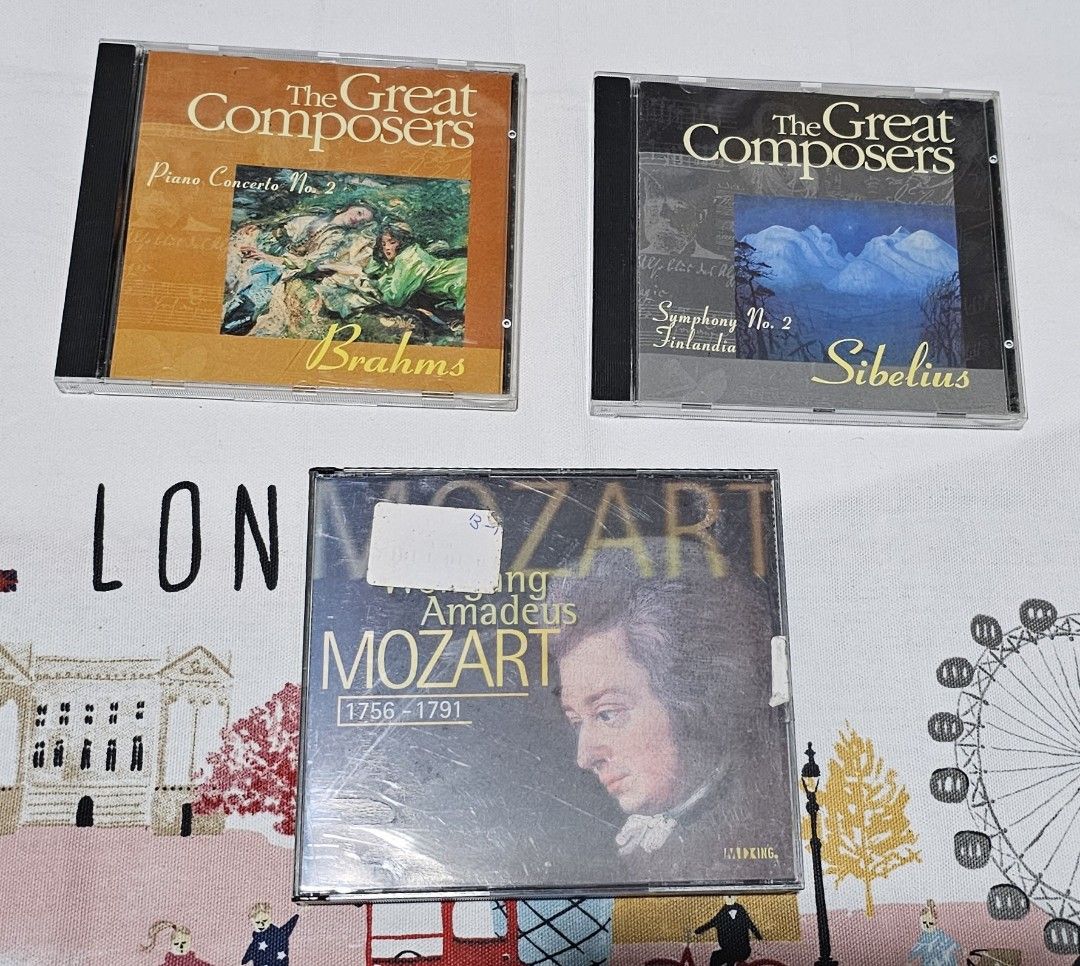 5 cds of classical music - Great composer series - Mozart, Brahms ...
