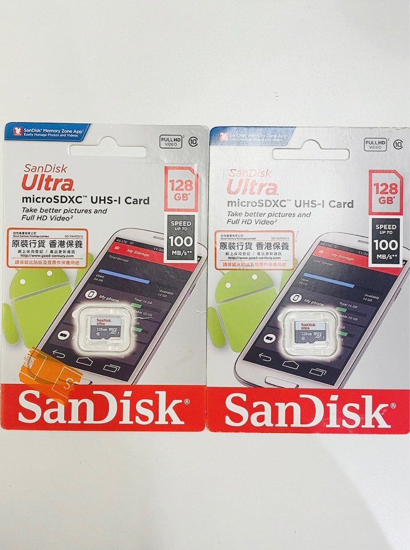 Sandisk 128GB 記憶體卡 最後一張 (可平郵）, 電腦＆科技, 電腦周邊及配件, 硬碟及儲存器 - Carousell