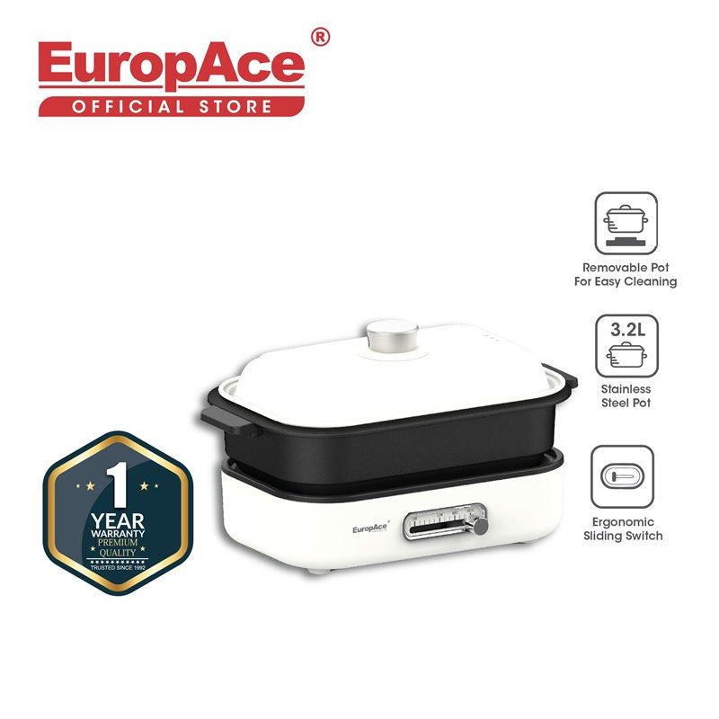 ( Free delivery )3 in 1 EuropAce NEW Hot Pot / Steamboat with Grill ...