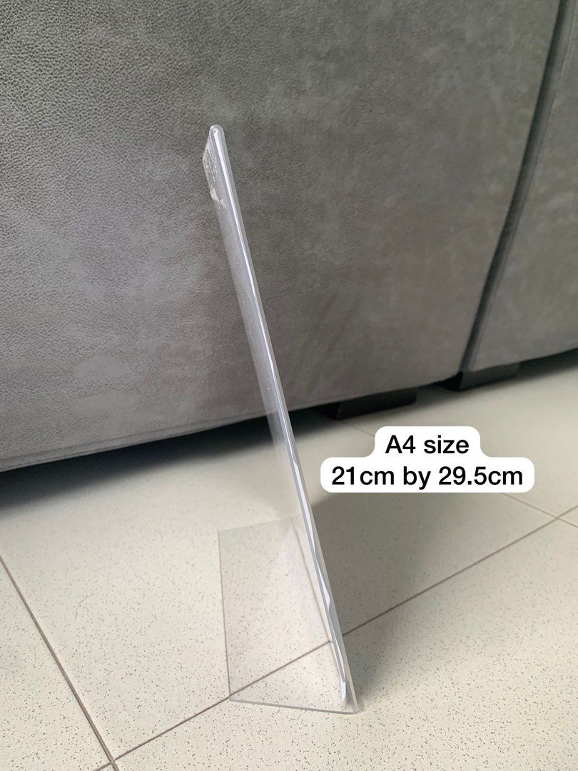 A4 / A5 Acrylic L-shape Plastic Stand, Furniture & Home Living, Home ...