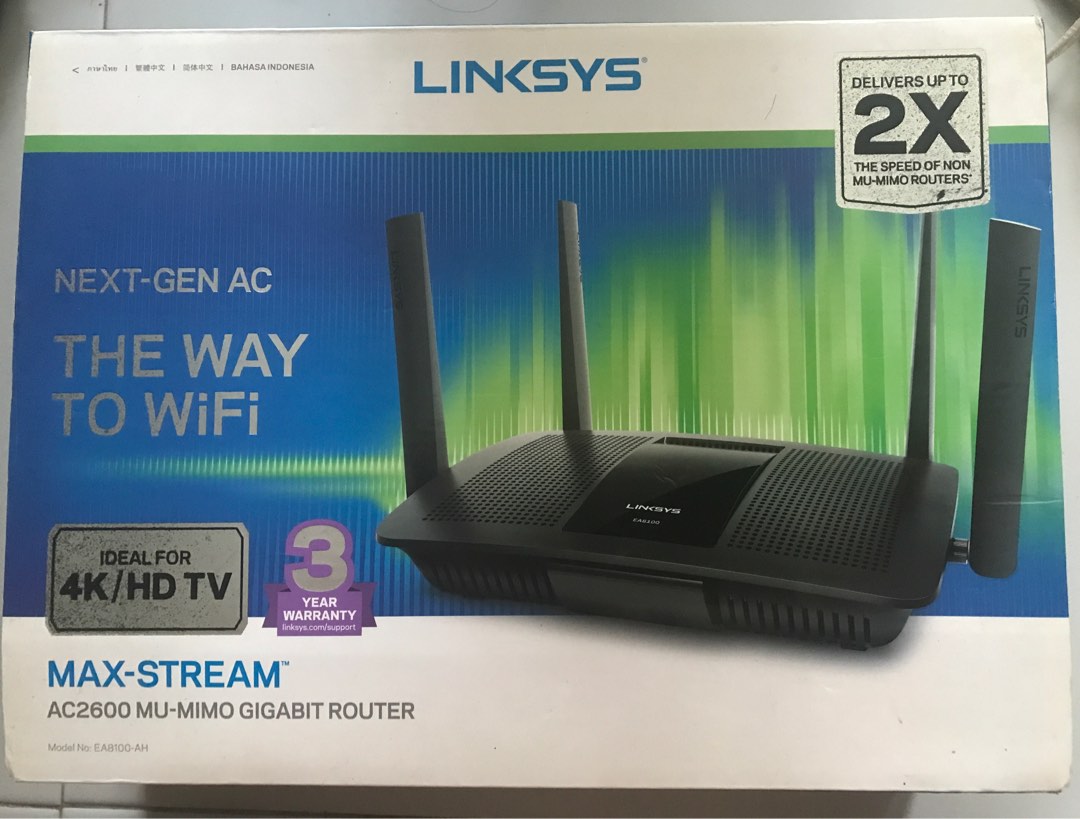 AC2600 Linksys Router. Very high bandwidth with fast transfer rate ...
