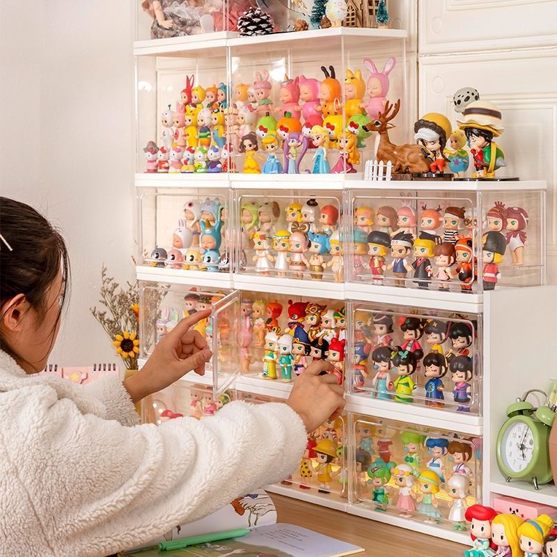 Acrylic Clear Transparent Toy Figurine Organizer Cabinet Storage Box on ...
