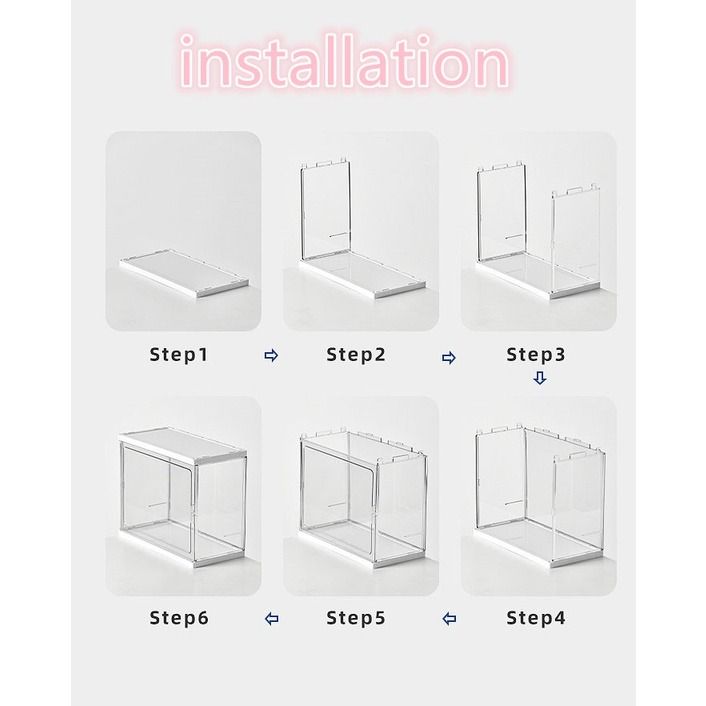 Acrylic Clear Transparent Toy Figurine Organizer Cabinet Storage Box on ...