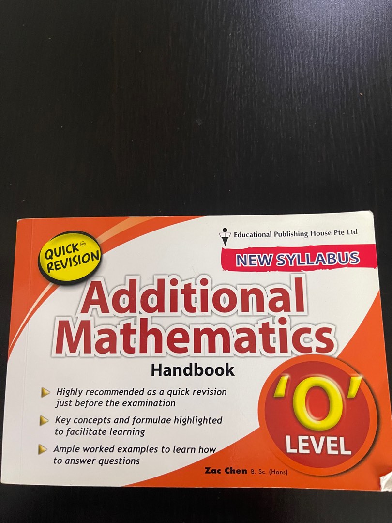Additional Mathematics Handbook O Level, Hobbies & Toys, Books ...