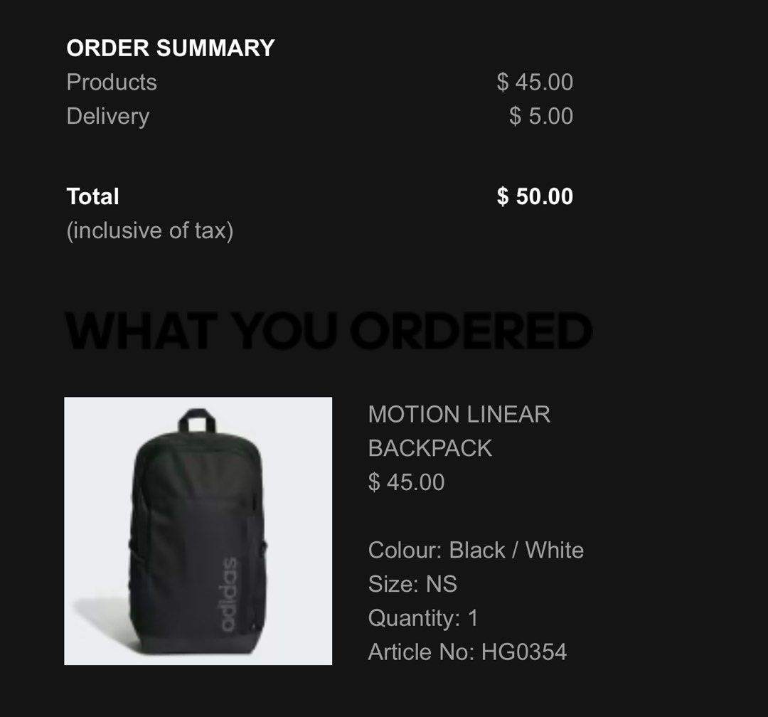 Adidas Motion Linear Backpack, Men's Fashion, Bags, Backpacks on Carousell