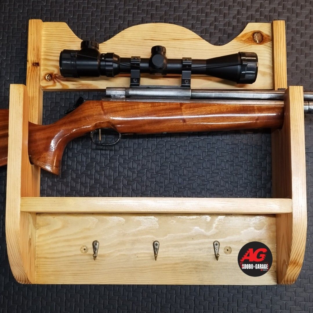 AG Classic Wooden Rifle Rack, Furniture & Home Living, Furniture ...