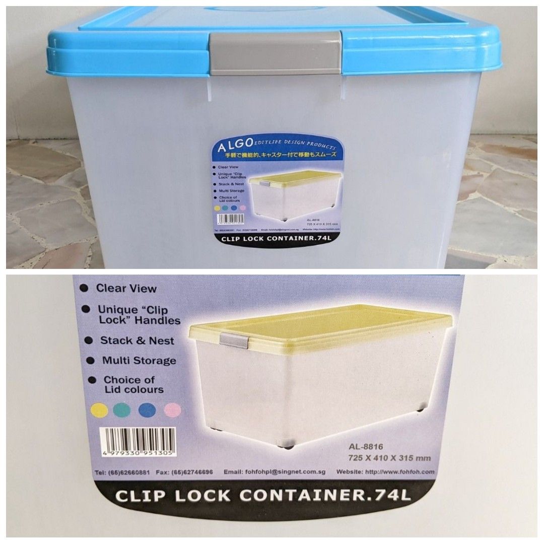 Algo Storage Container 74L, Furniture & Home Living, Home Improvement ...