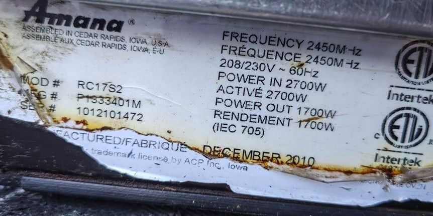 Amana Commercial Microwave on Carousell