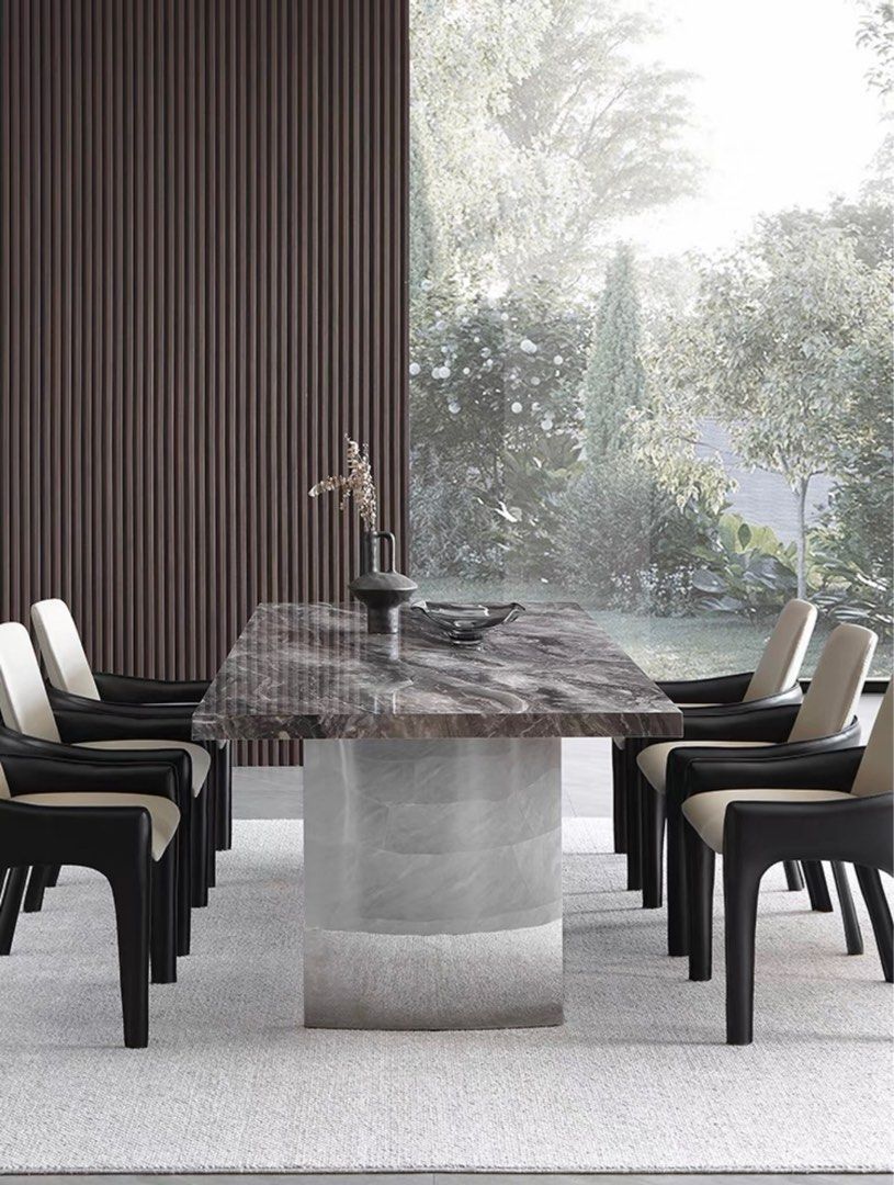 AMREENA Modern Marble Dining Table, Furniture & Home Living, Furniture ...