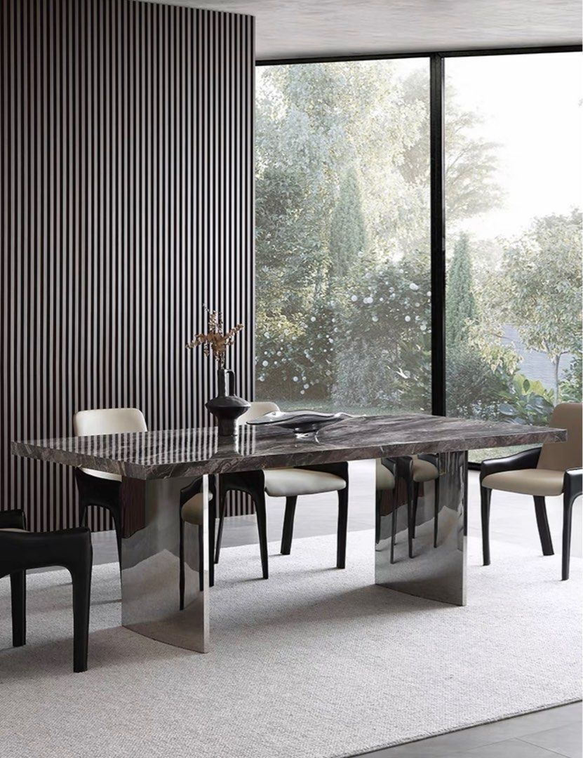 AMREENA Modern Marble Dining Table, Furniture & Home Living, Furniture ...