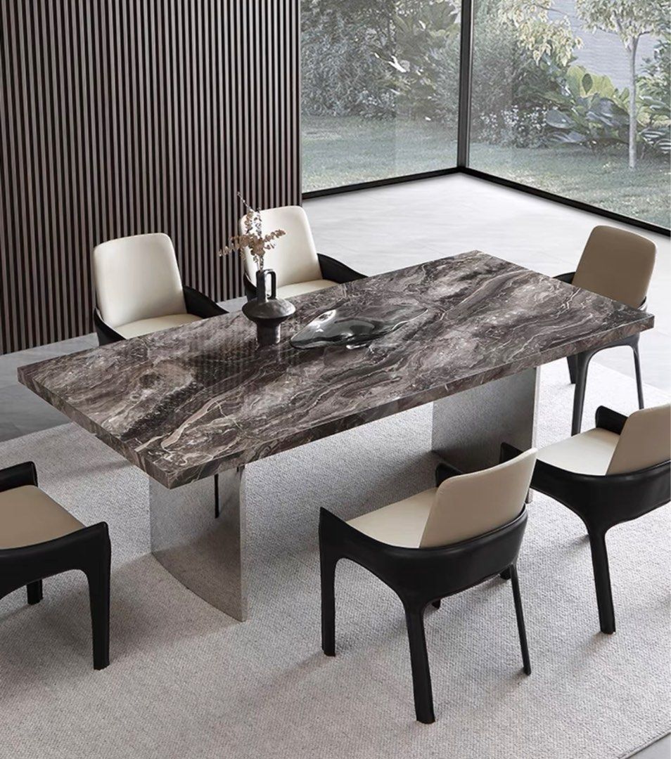 AMREENA Modern Marble Dining Table, Furniture & Home Living, Furniture ...