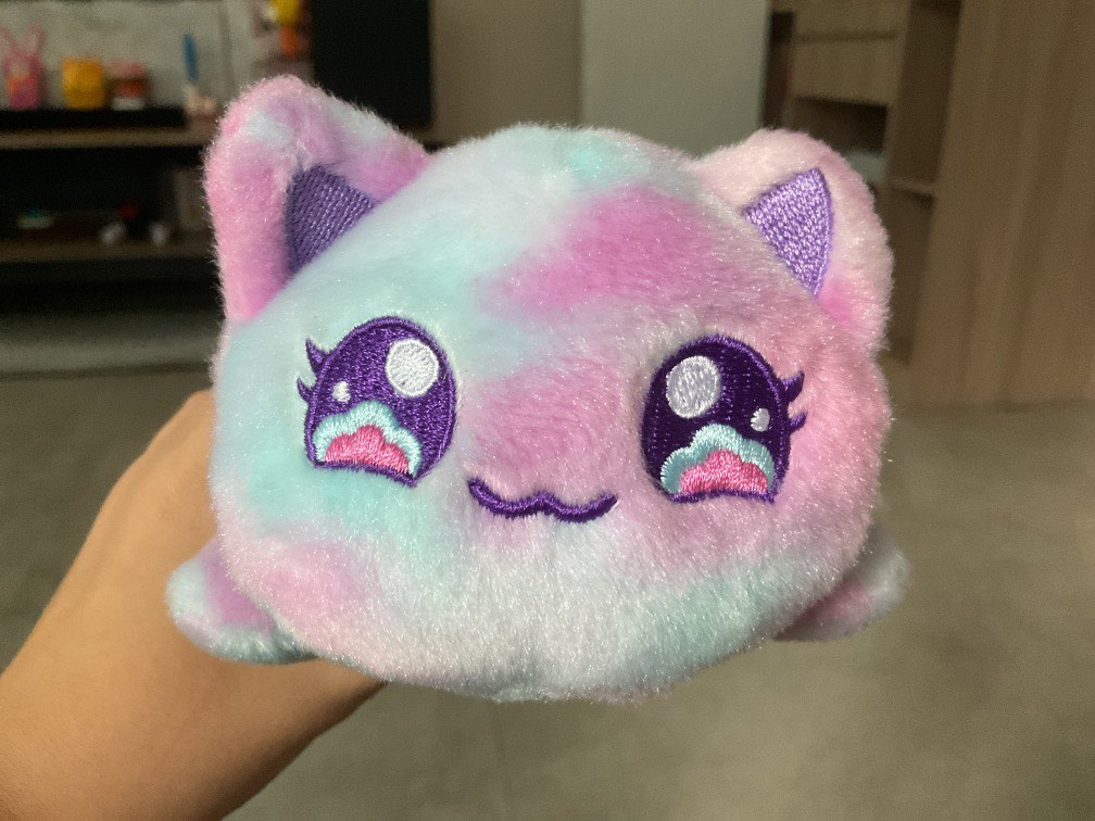 Aphmau mee meow cat plush toy cotton candy cat soft toy, Hobbies & Toys ...