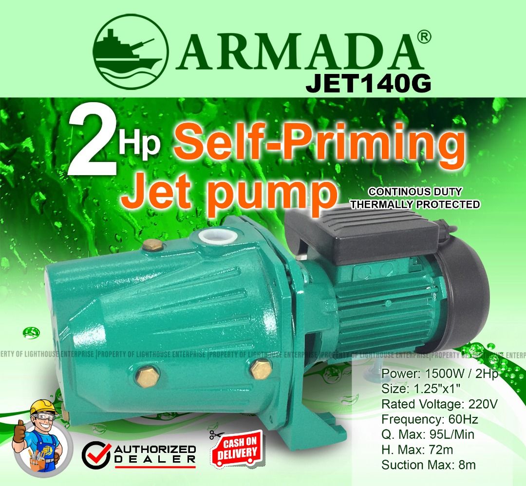 ARMADA Self-Priming Jet Pump (0.5Hp, 0.75Hp, 1.25Hp, 1.5Hp, 2Hp ...