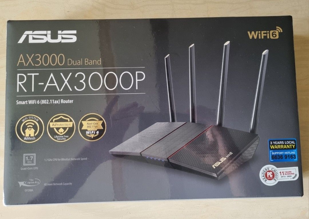 Asus RT-AX3000p wifi 6 Router BNIB, Computers & Tech, Parts ...