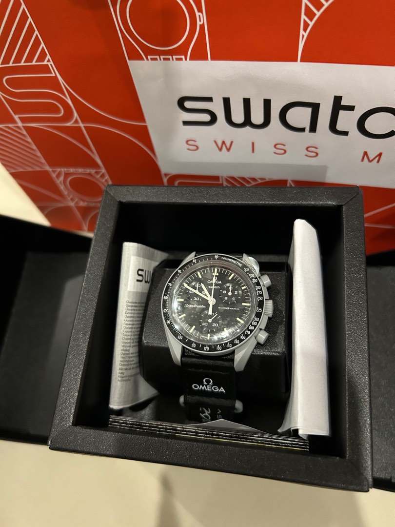 Authentic brand new full set Swatch x Omega Mission to the Moon, Men's Fashion, Watches ...