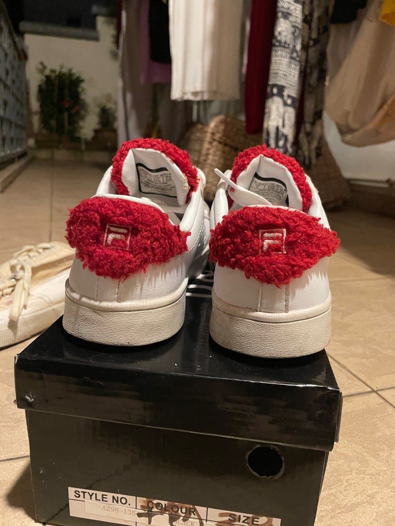 authentic FILA WHITE FURRY sneaker, Women's Fashion, Footwear, Sneakers ...