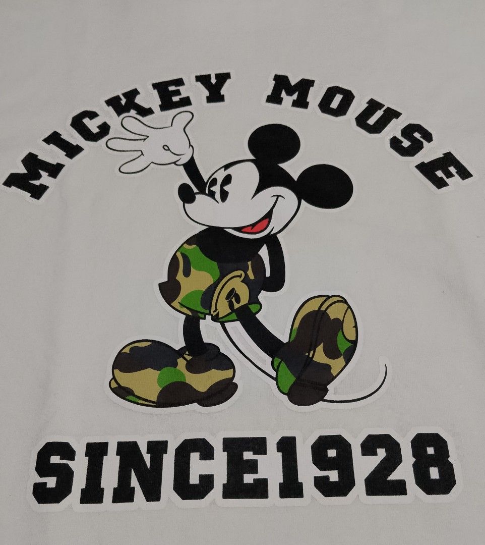 Bape x Disney Mickey mouse t-shirts on Carousell