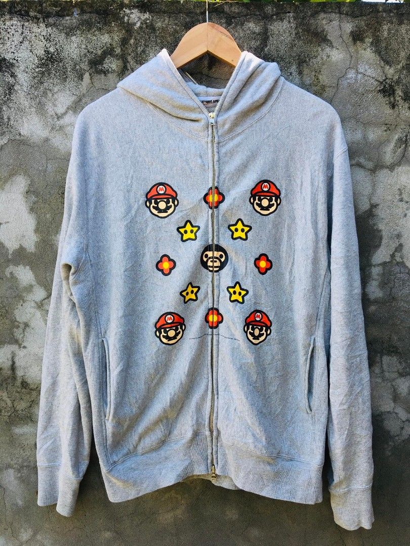 Bape x mario, Men's Fashion, Coats, Jackets and Outerwear on Carousell