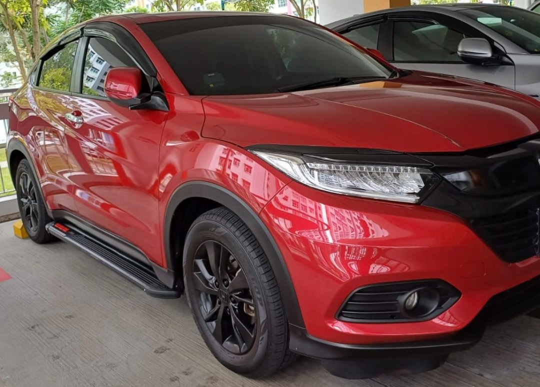 Black Red HRV / VEZEL side step, Car Accessories, Accessories on Carousell