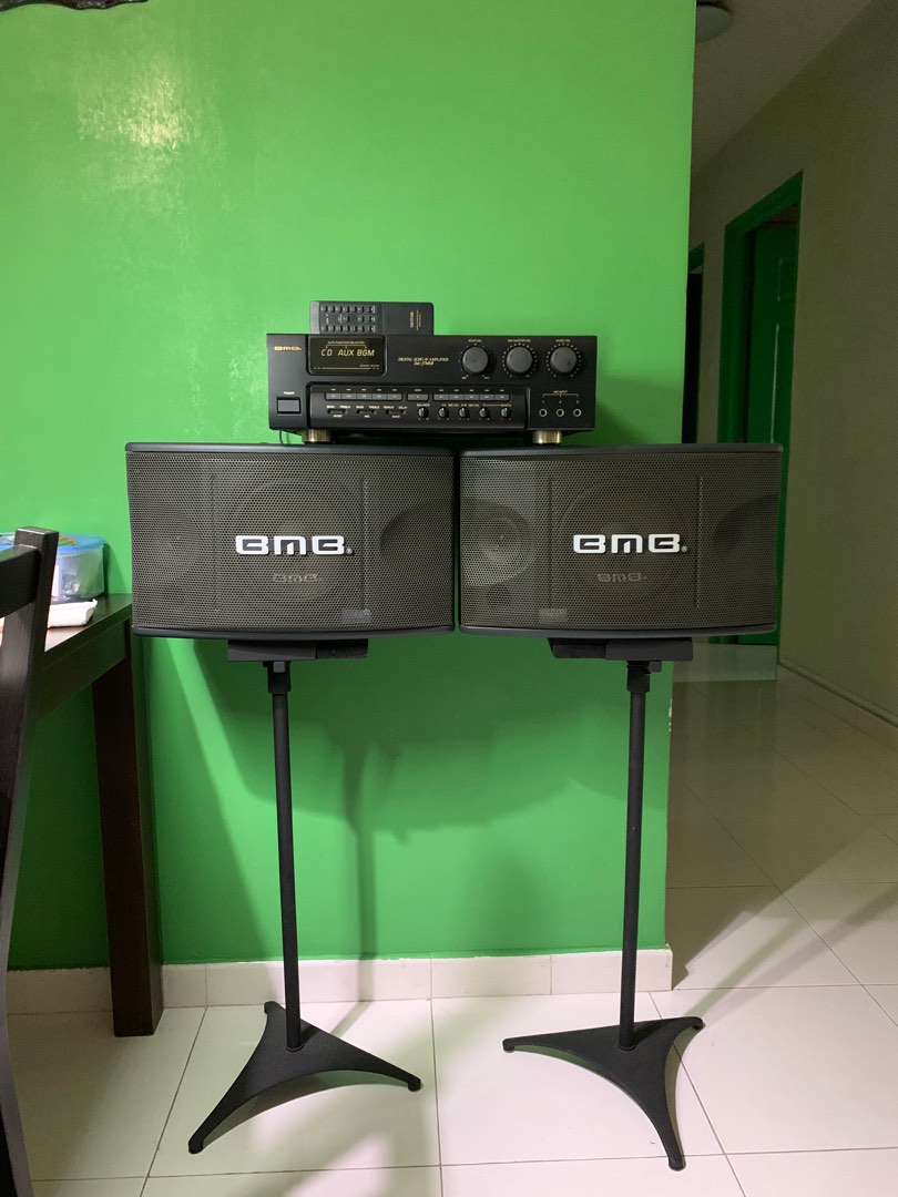 BMB Speakers CS-350V 300W + Stand+Amplifier DA-J7MkII, Audio, Soundbars ...