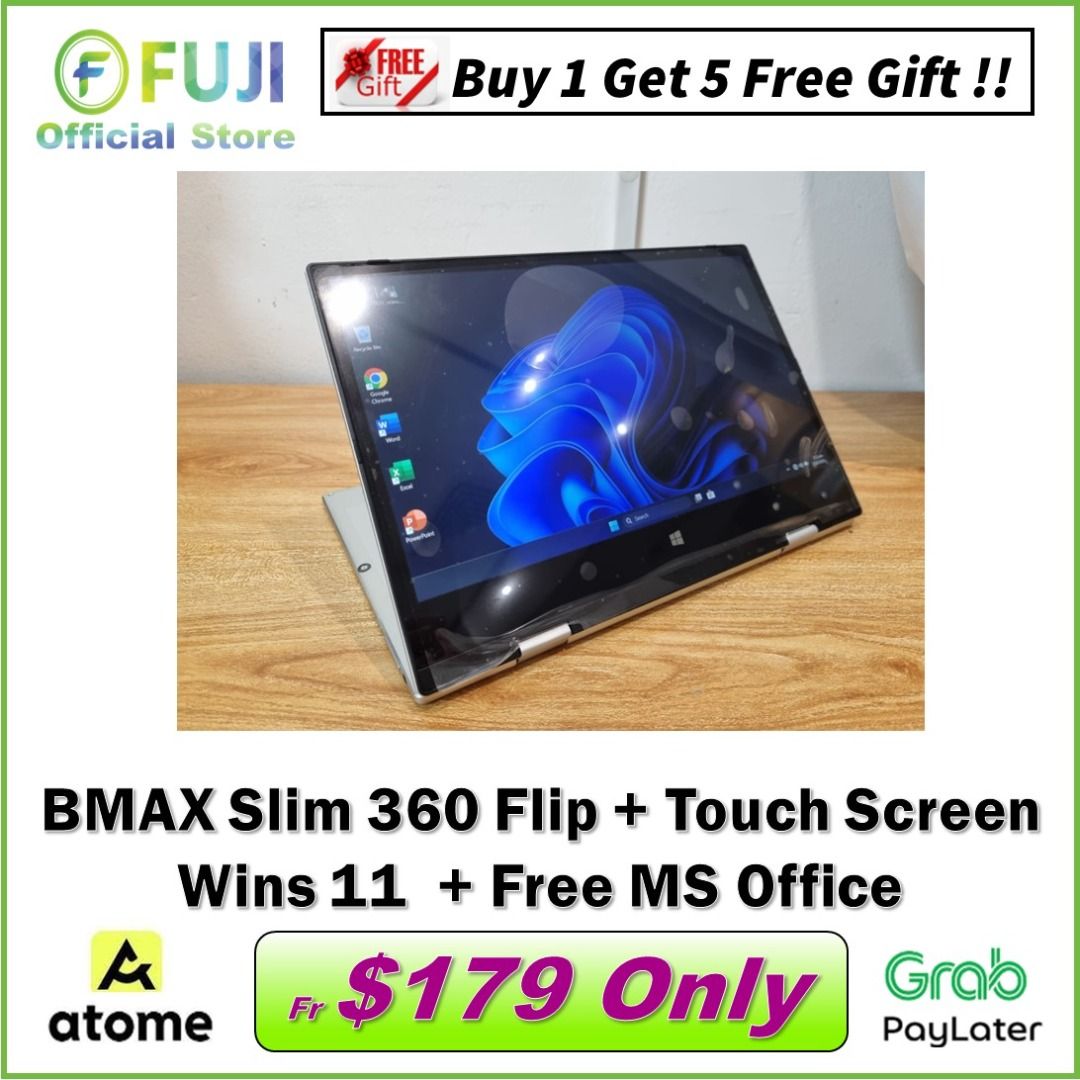 BMAX 360 Flip + Touch Screen Laptop - 8GB RAM - 256GB - Windows 11 ...