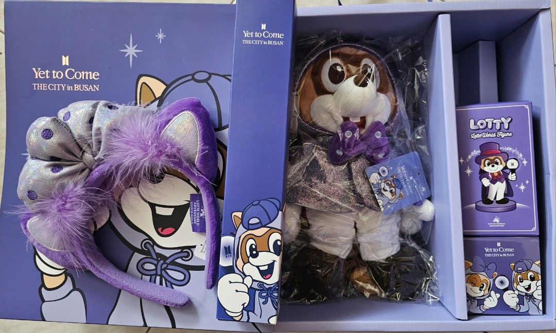 BTS x Lotte World toy set (Yet to Come) Lotty and Lorry set on Carousell