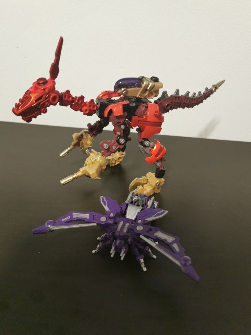 Built Zoids Neoblox Raptojaguar with Spearwing set plastic model kit ...