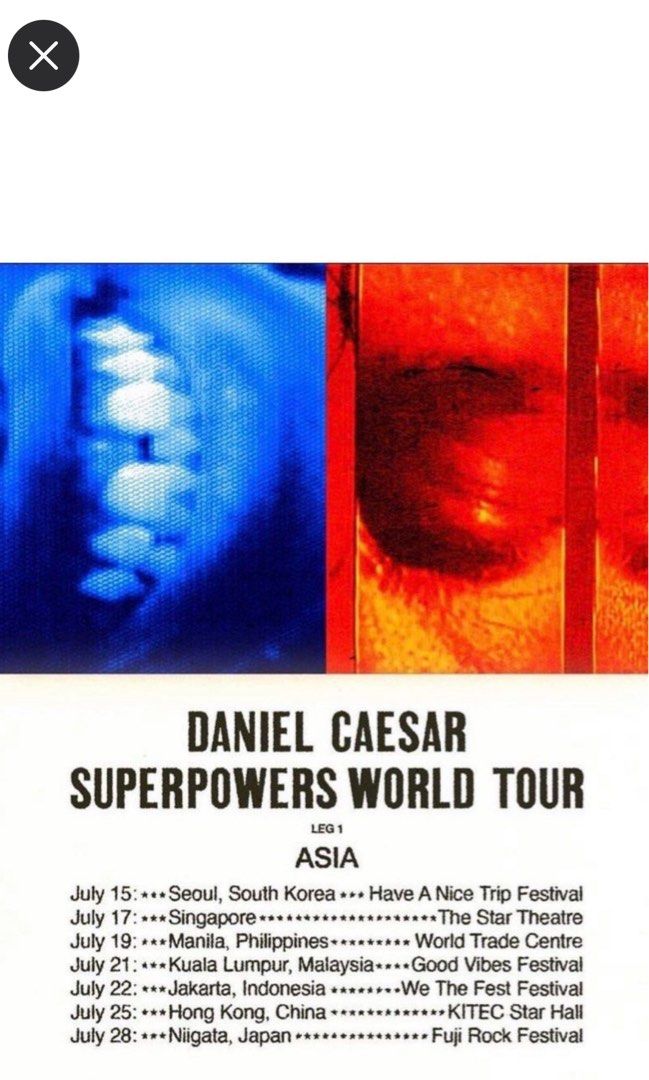 Cat4 Daniel Caesar Superpower world tour 2023, Tickets & Vouchers ...