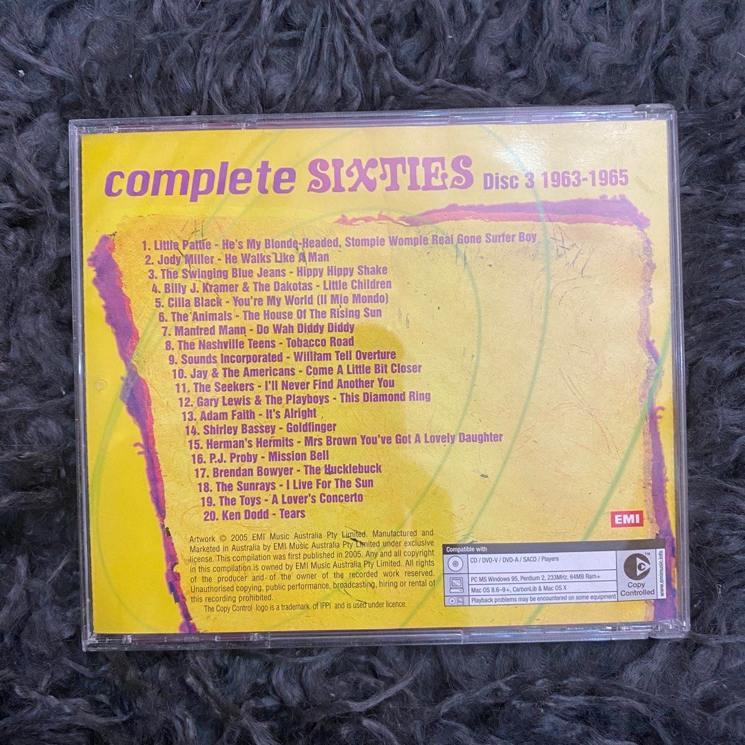 CD COMPLETE SIXTIES Disc 3, Hobbies & Toys, Music & Media, CDs & DVDs ...