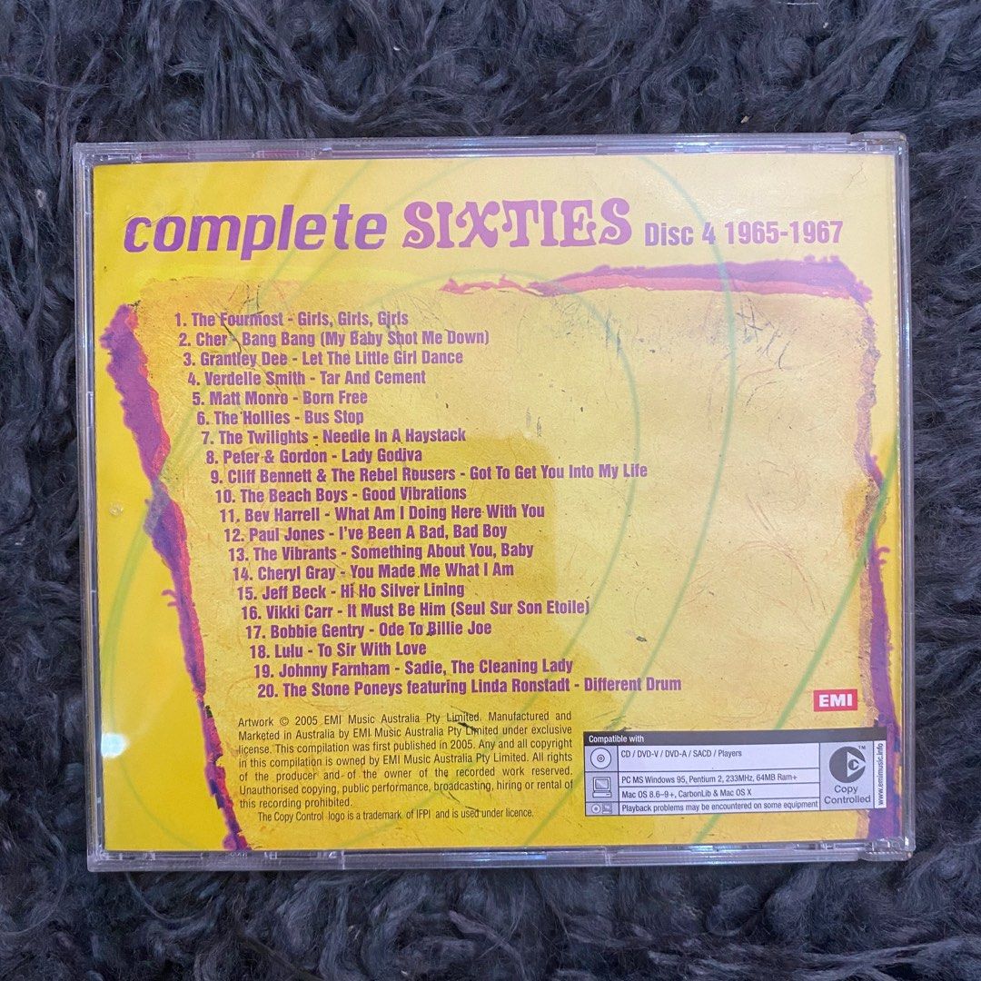 CD COMPLETE SIXTIES Disc 4, Hobbies & Toys, Music & Media, CDs & DVDs ...