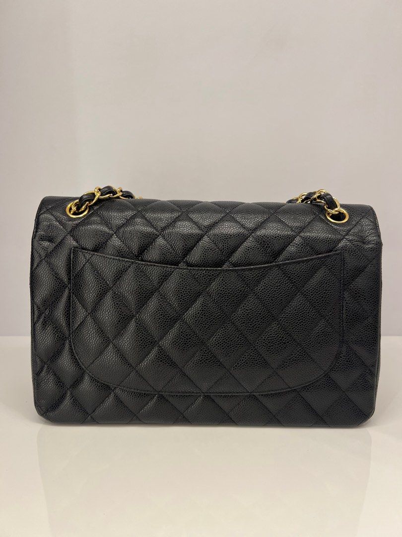 Chanel Large Classic Flap Bag Caviar Black GHW, Luxury, Bags & Wallets ...
