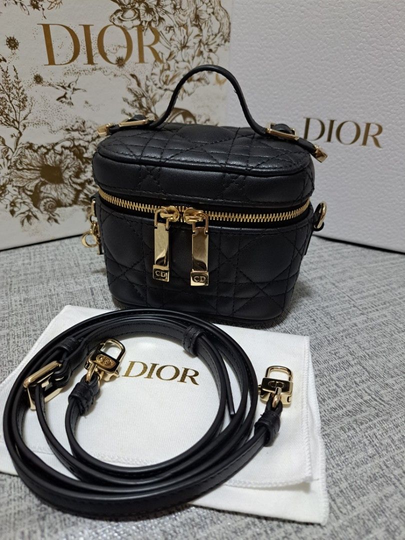 Christian Dior Micro Vanity Bag (Nero), Luxury, Bags & Wallets on Carousell