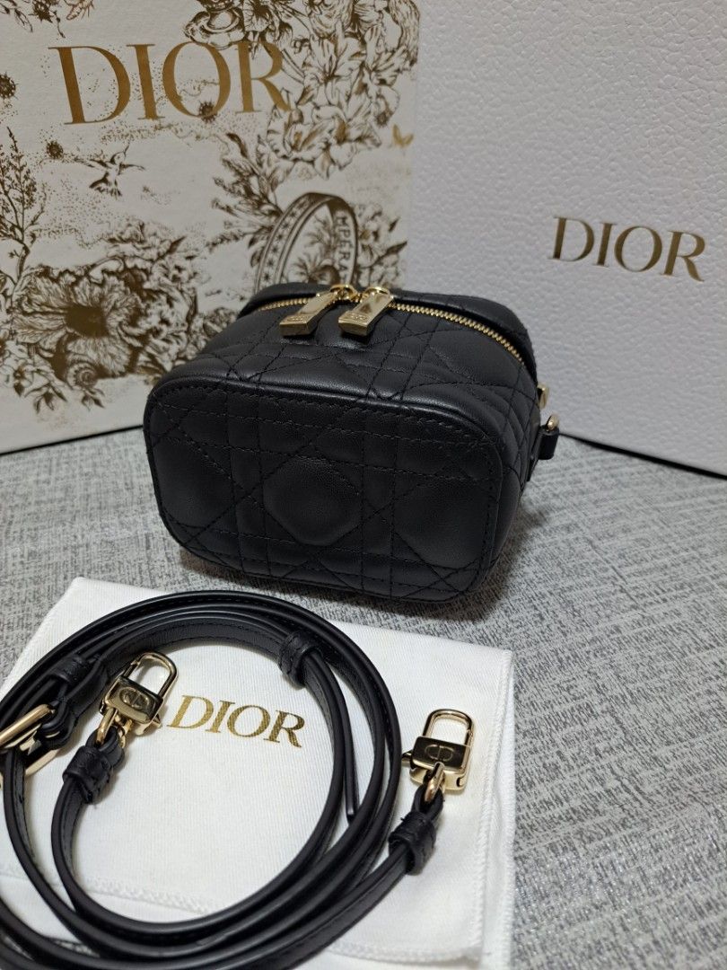 Christian Dior Micro Vanity Bag (Nero), Luxury, Bags & Wallets on Carousell