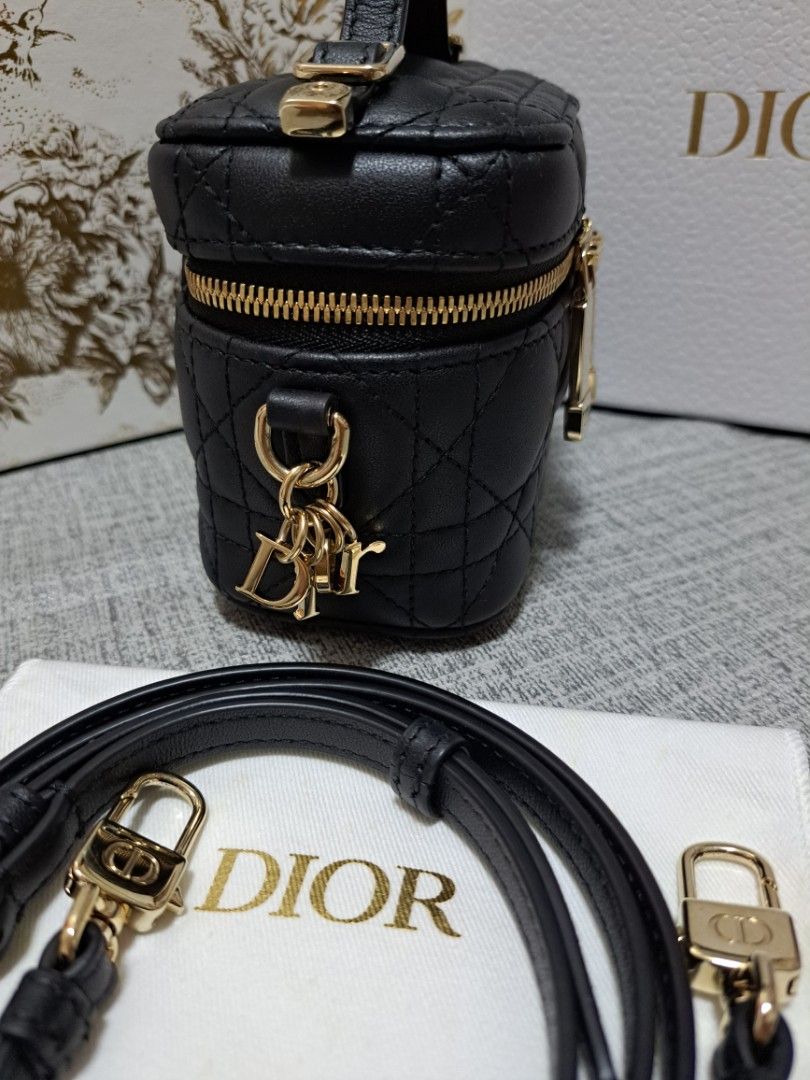 Christian Dior Micro Vanity Bag (Nero), Luxury, Bags & Wallets on Carousell
