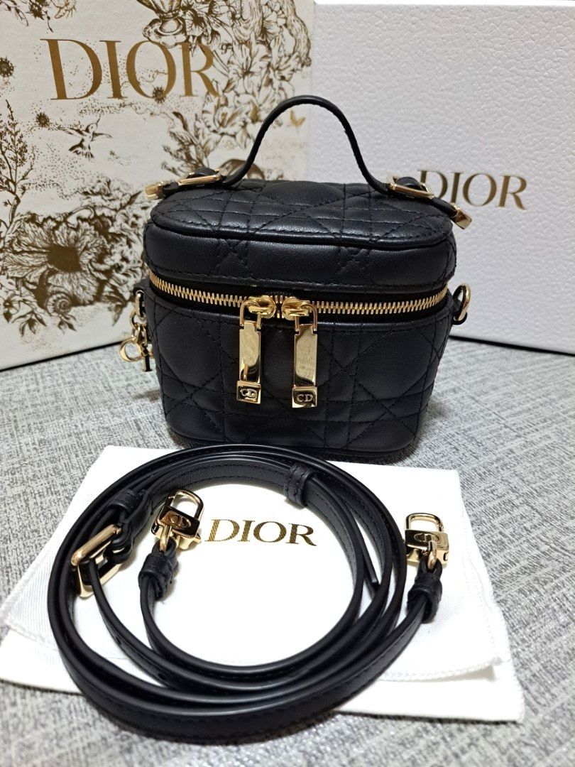 Christian Dior Micro Vanity Bag (Nero), Luxury, Bags & Wallets on Carousell