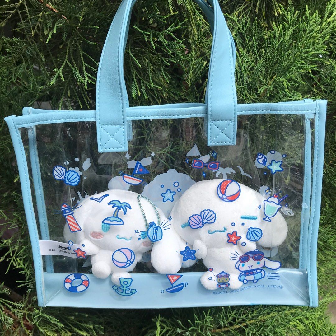 Cinnamoroll Transparent Tote Bag and Two Charms Set on Carousell