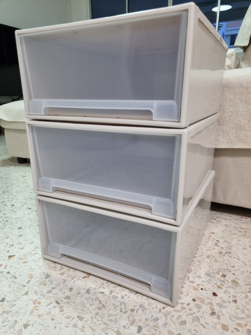 Clear Drawer Storage/ Muji Style Drawer, Furniture & Home Living ...