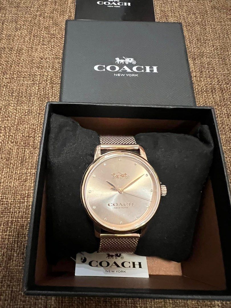 Coach Mesh Strap Rose Gold Watch on Carousell