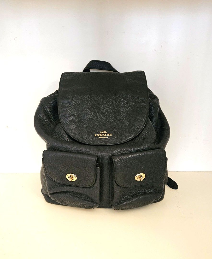 Coach Pebble Leather Backpack, Luxury, Bags & Wallets on Carousell