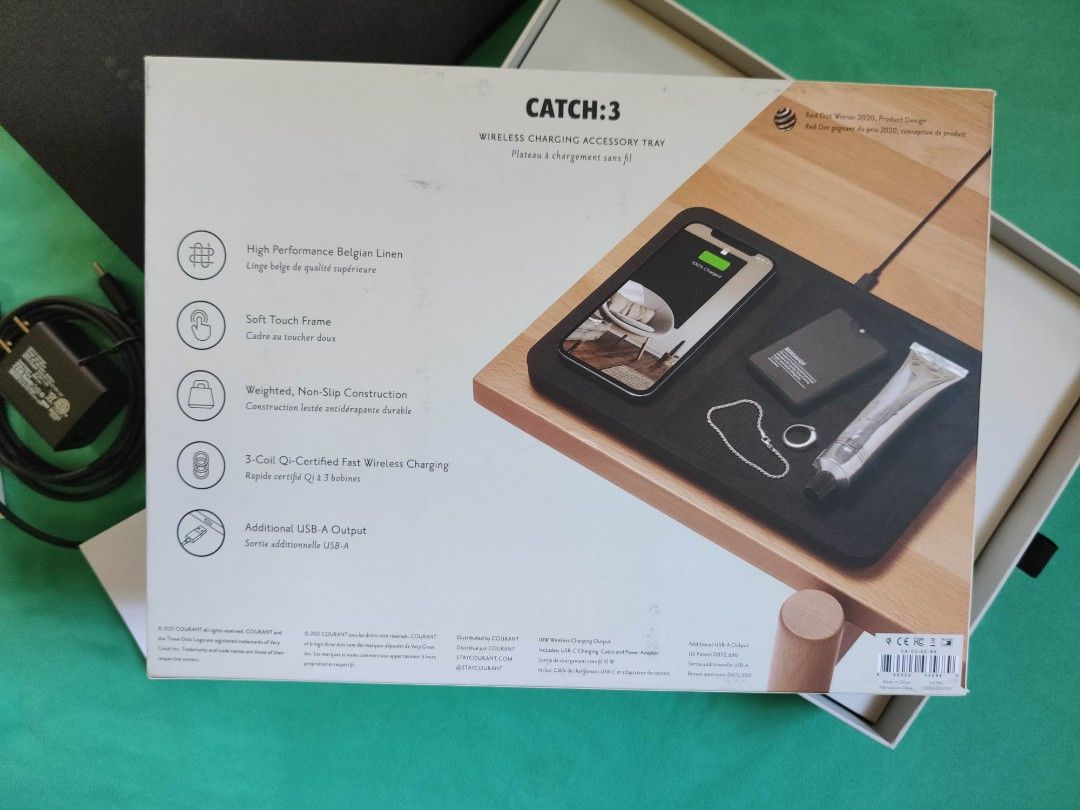 Courant catch 3 wireless phone charger & accessory tray, Mobile Phones ...